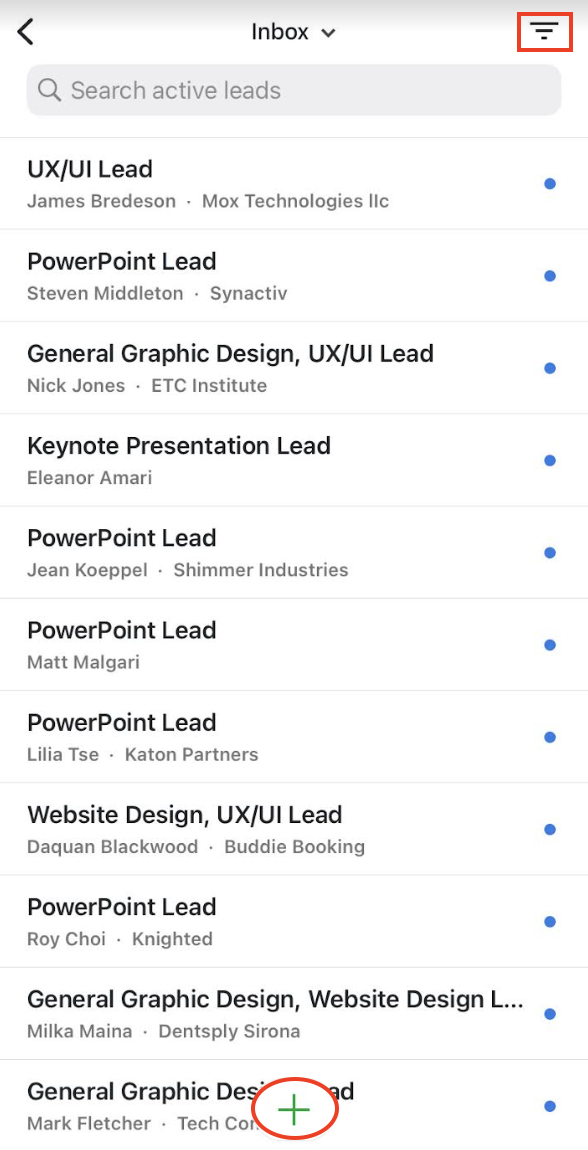 Leads on Mobile app - Knowledge Base | Pipedrive